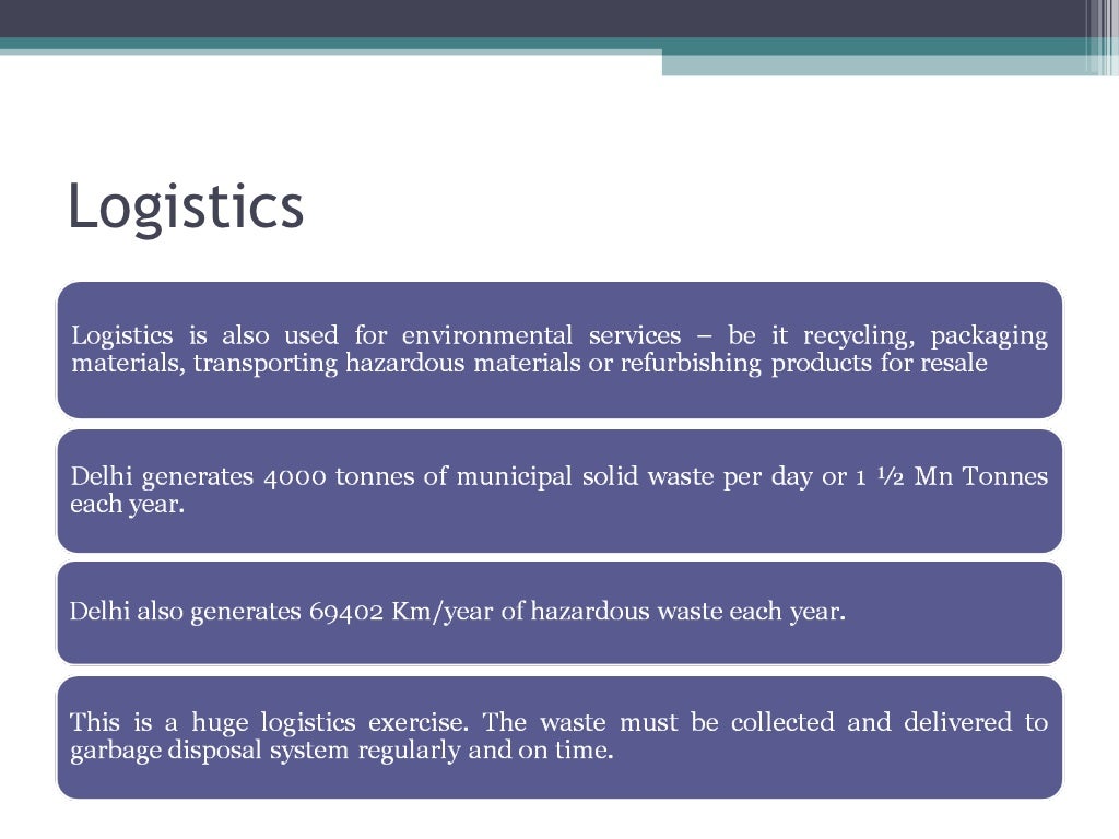 Logistics – an overview