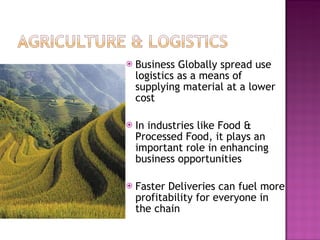 Logistics approach to export | PPT