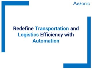 Logistics Automation! | PDF