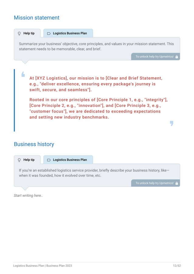 logistics business plan | PDF | Logistics | Business