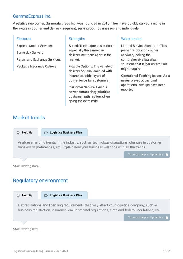 logistics business plan | PDF | Logistics | Business