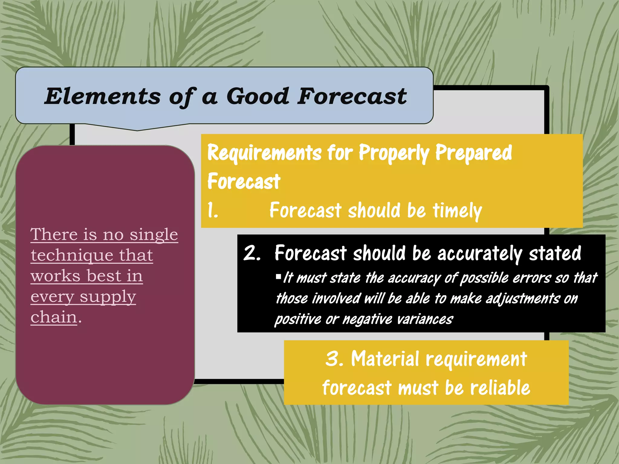 MATERIAL MANAGEMENT Concepts & FORECASTING | PPTX