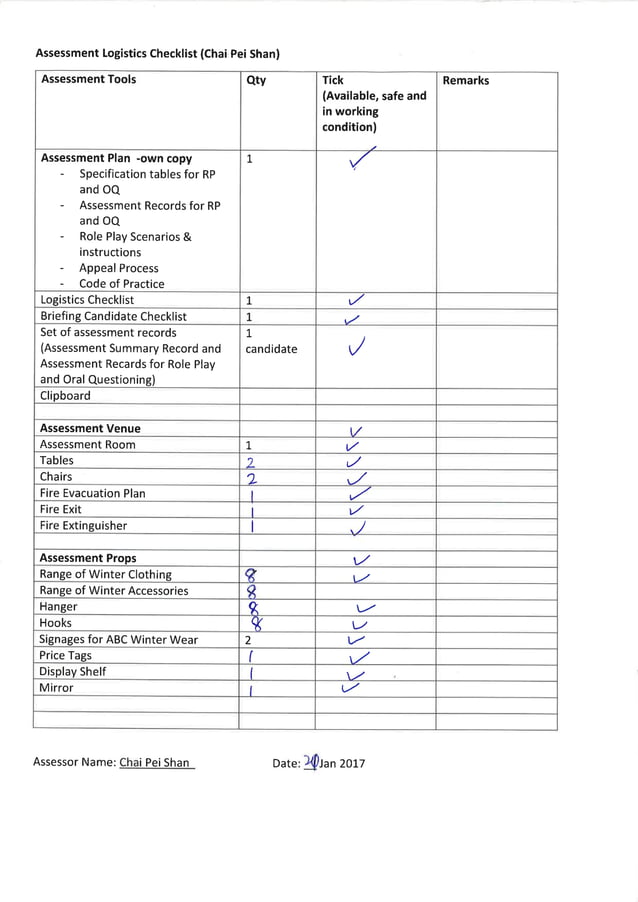 Logistics checklist (USED) | PDF