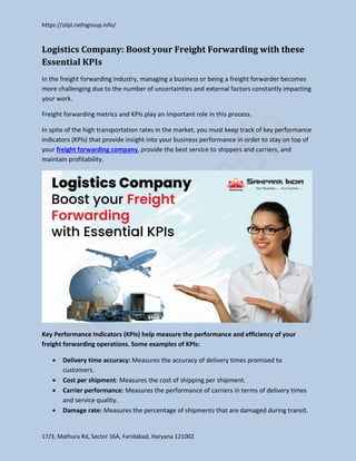 Logistics Company Boost your Freight Forwarding with these Essential ...