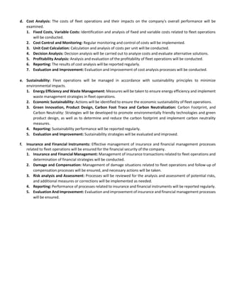 Logistics Department Strategy Plan 2020-2023 | DOCX