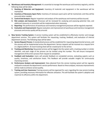 Logistics Department Strategy Plan 2020-2023 | DOCX