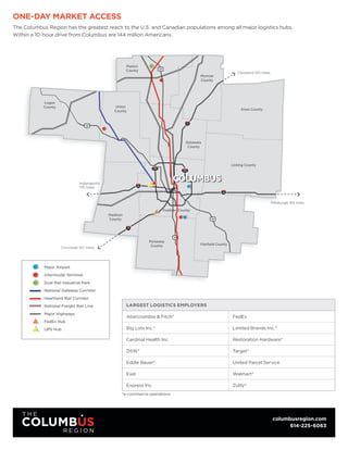 Columbus Logistics Fact Sheet | PDF | North America Travel | Travel ...