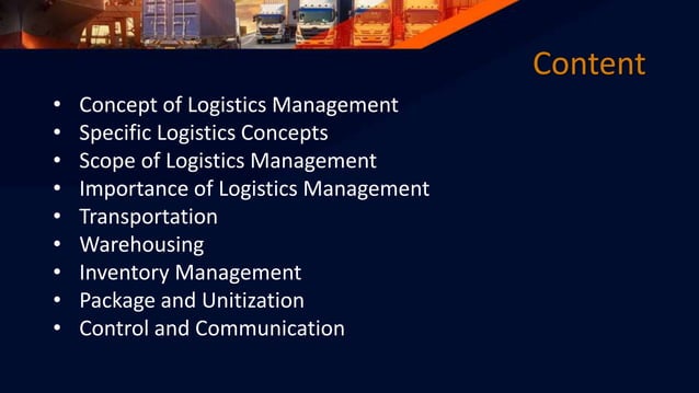 Logistics Management | PPT