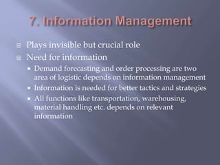 Logistics functions | PPTX