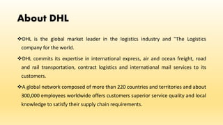 Logistics II Western Union & DHL | PPT