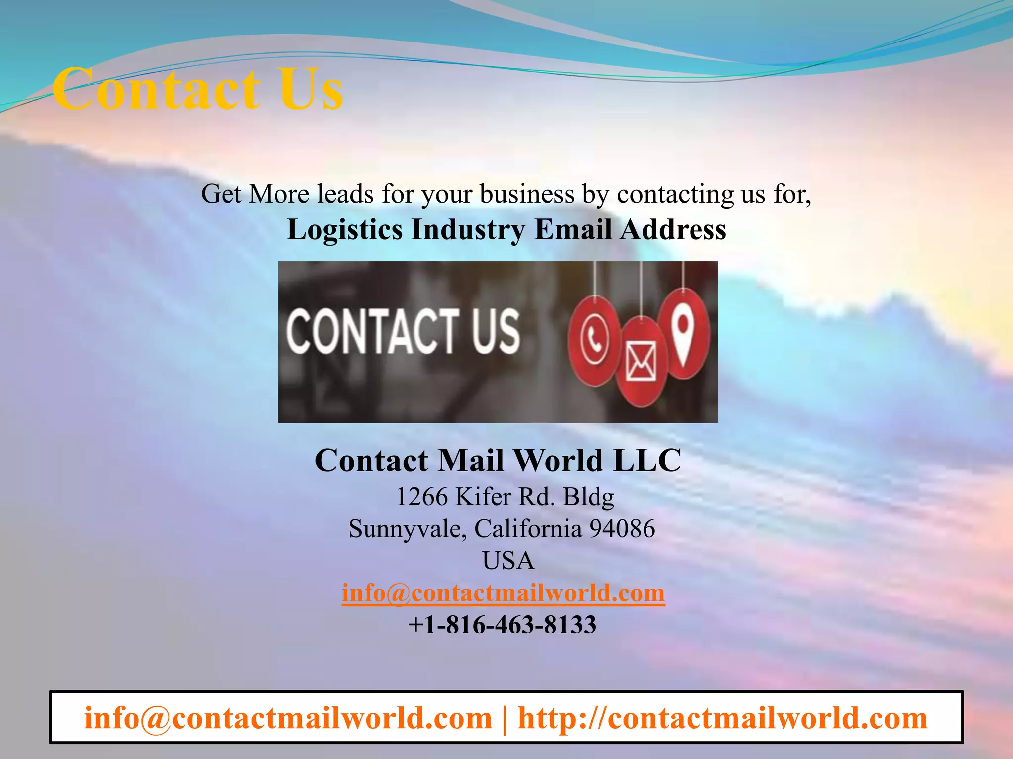 Logistics industry email address | PPTX