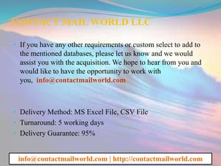 Logistics industry email address | PPTX