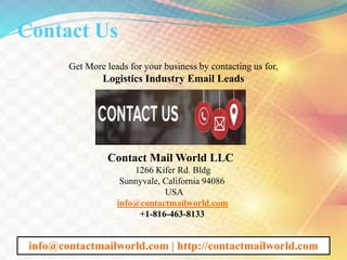 Logistics industry email leads | PPTX