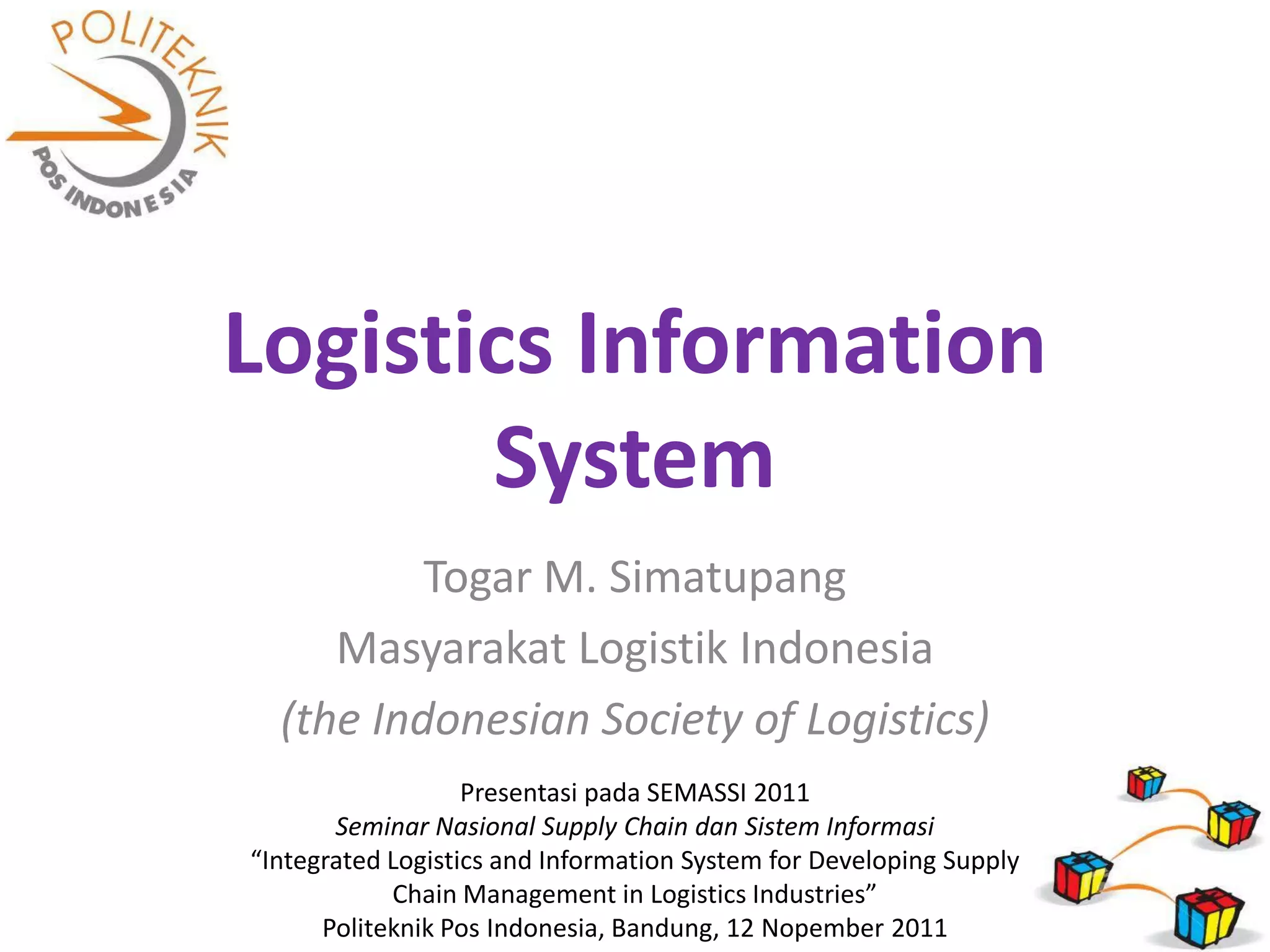 Logistics information system | PDF