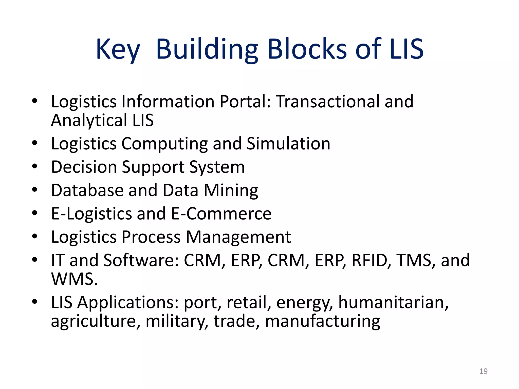 Logistics information system | PDF