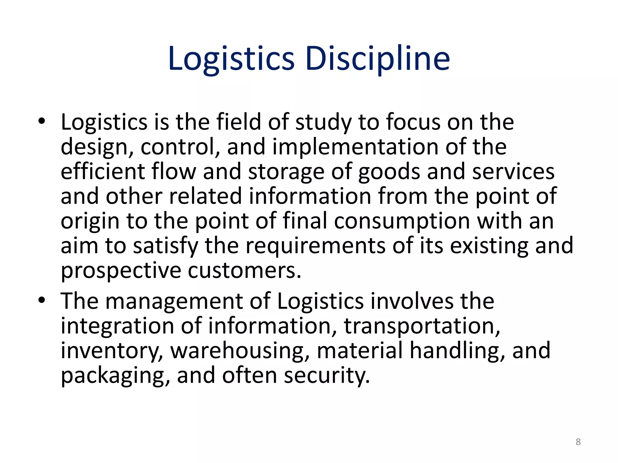 Logistics information system | PDF