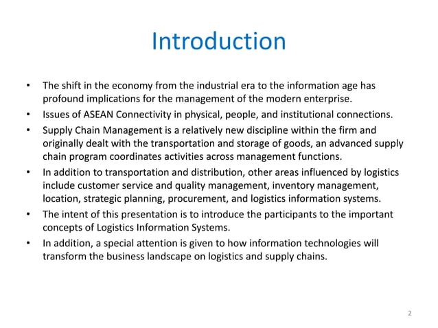 Logistics information system | PDF | Logistics and Transportation Industry | Industries