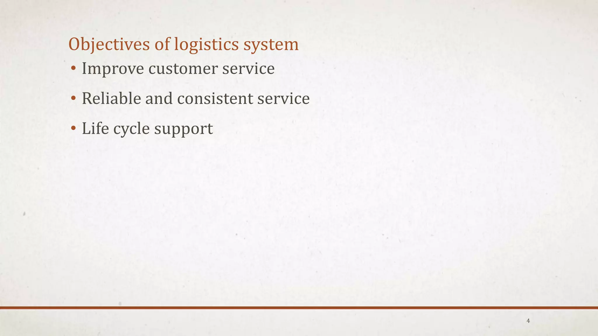 Logistics in manufacturing system | PPTX