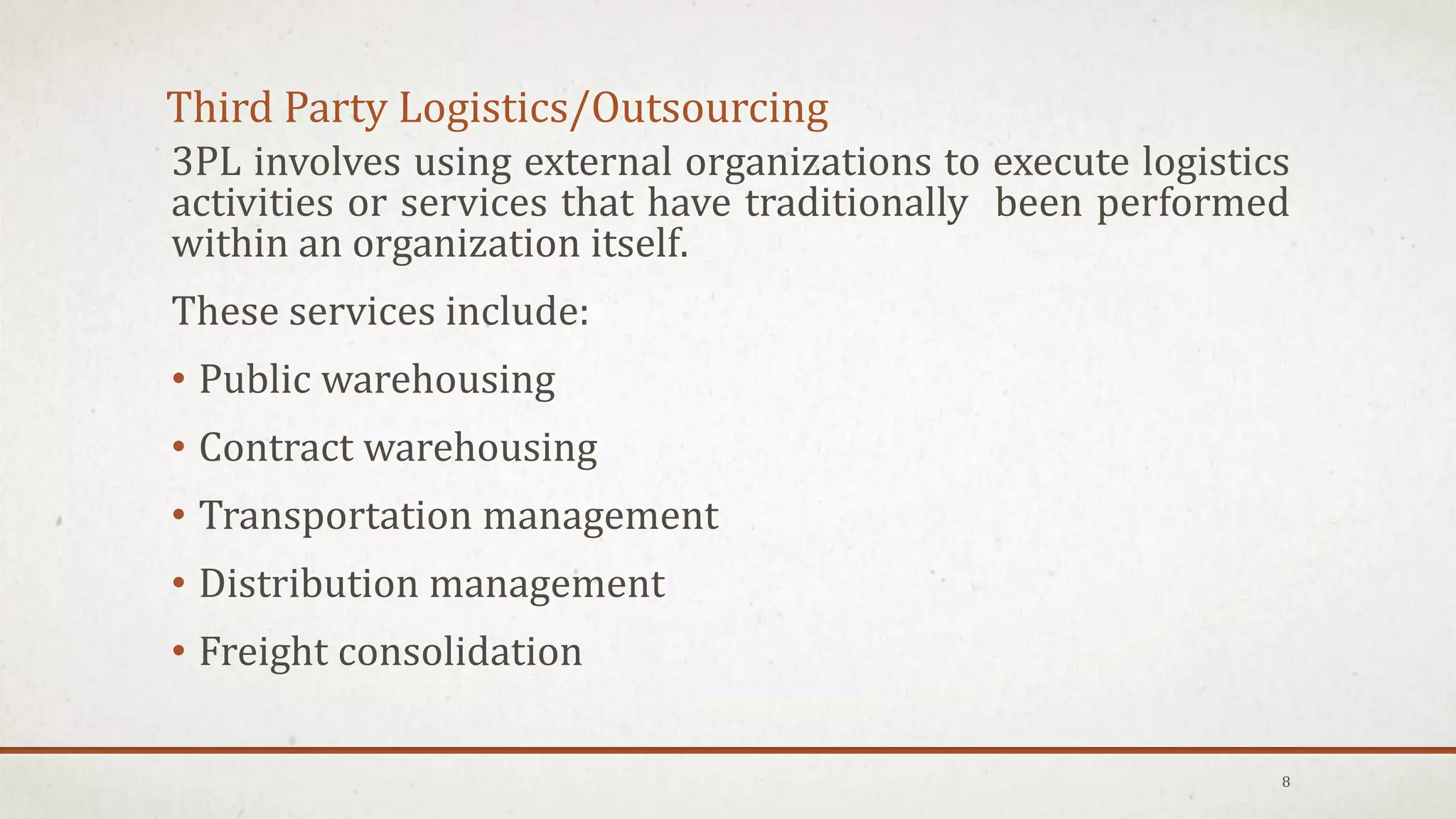 Logistics in manufacturing system | PPTX