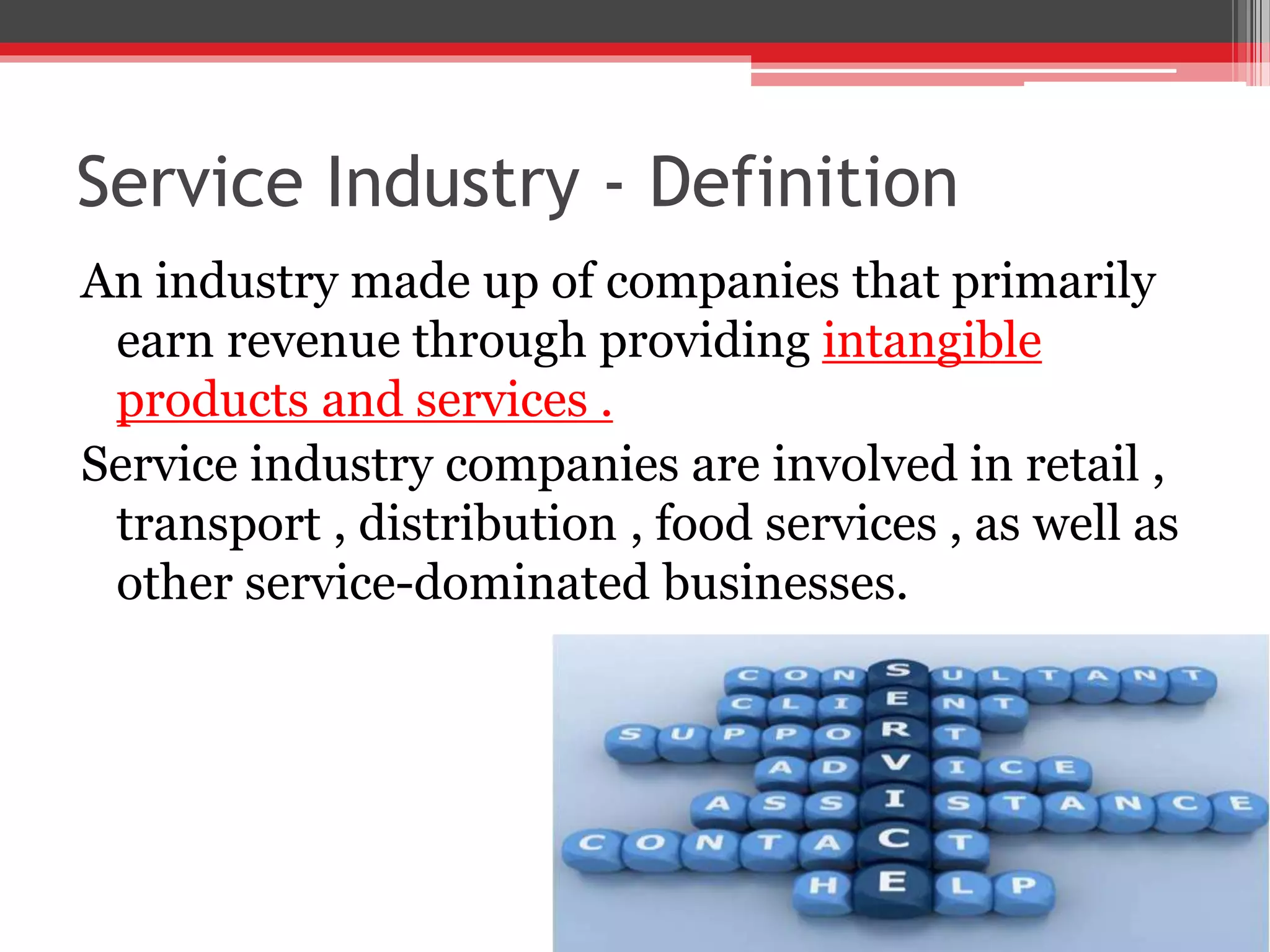 Logistics in service industry final | PPT