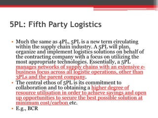 Logistics in service industry final | PPTX