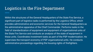 Logistics in uniformed services | PPTX