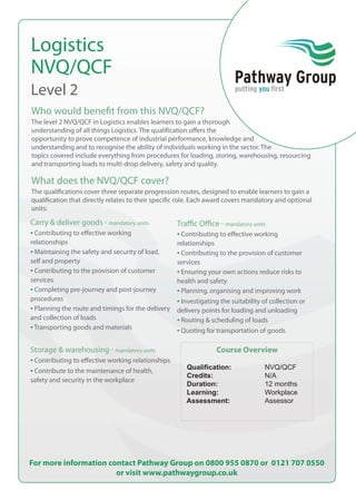 Logistics Level 2 | PDF