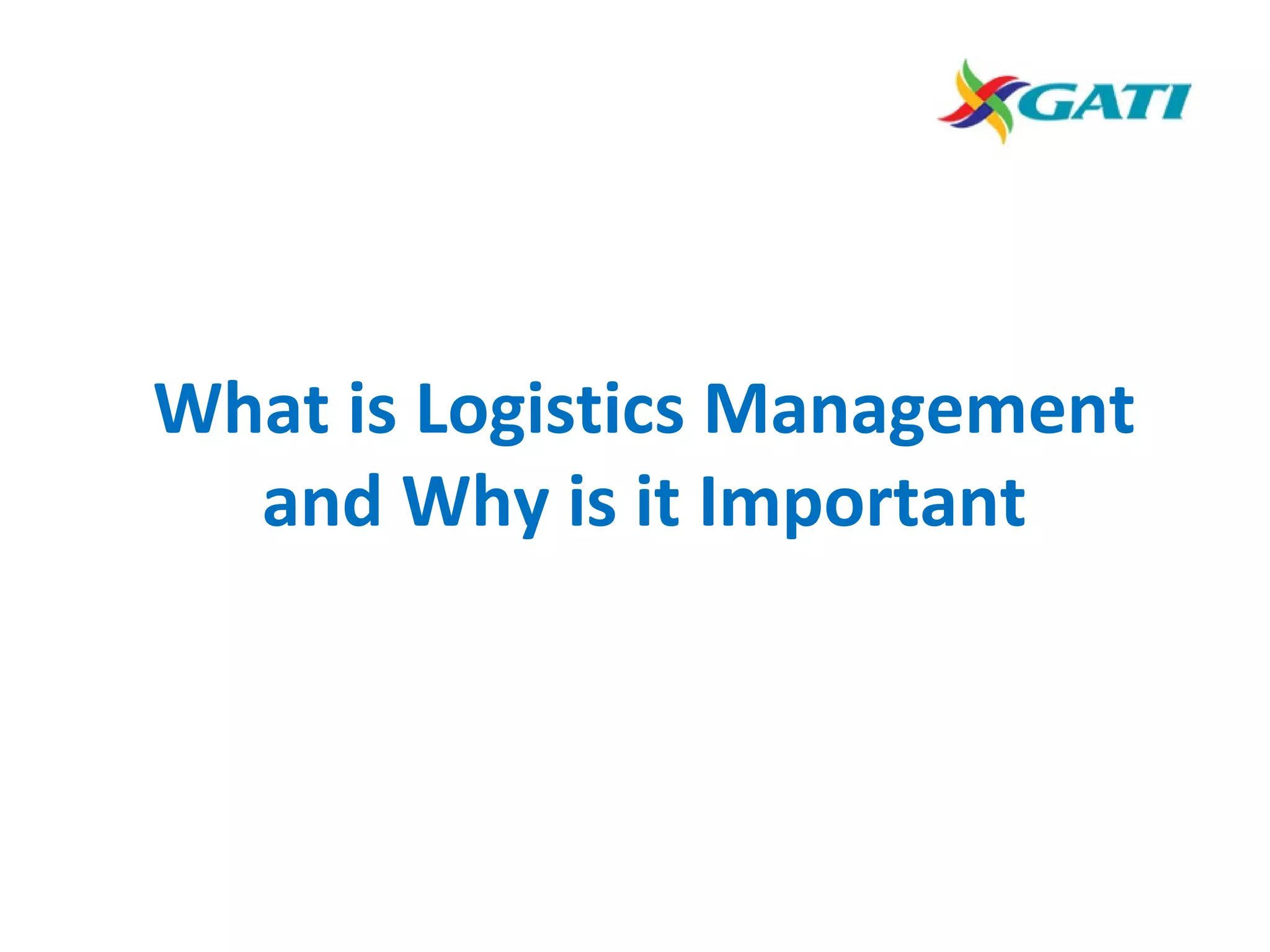 Logistics management | PPT