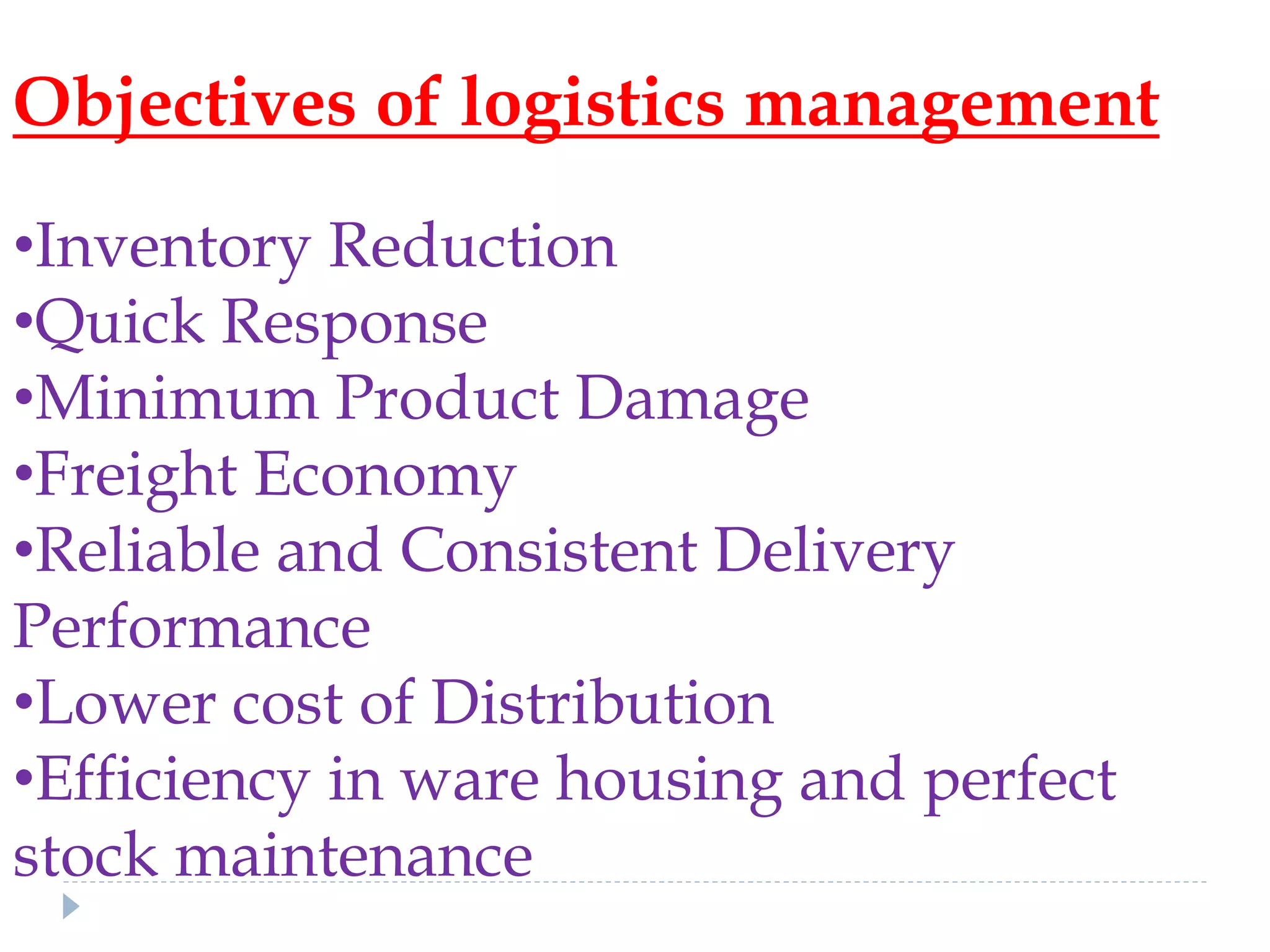 Logistics Management | PPTX