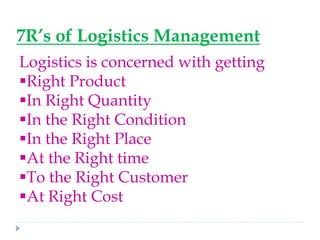 Logistics Management | PPTX