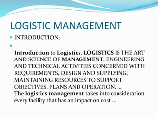 Logistics management | PPT
