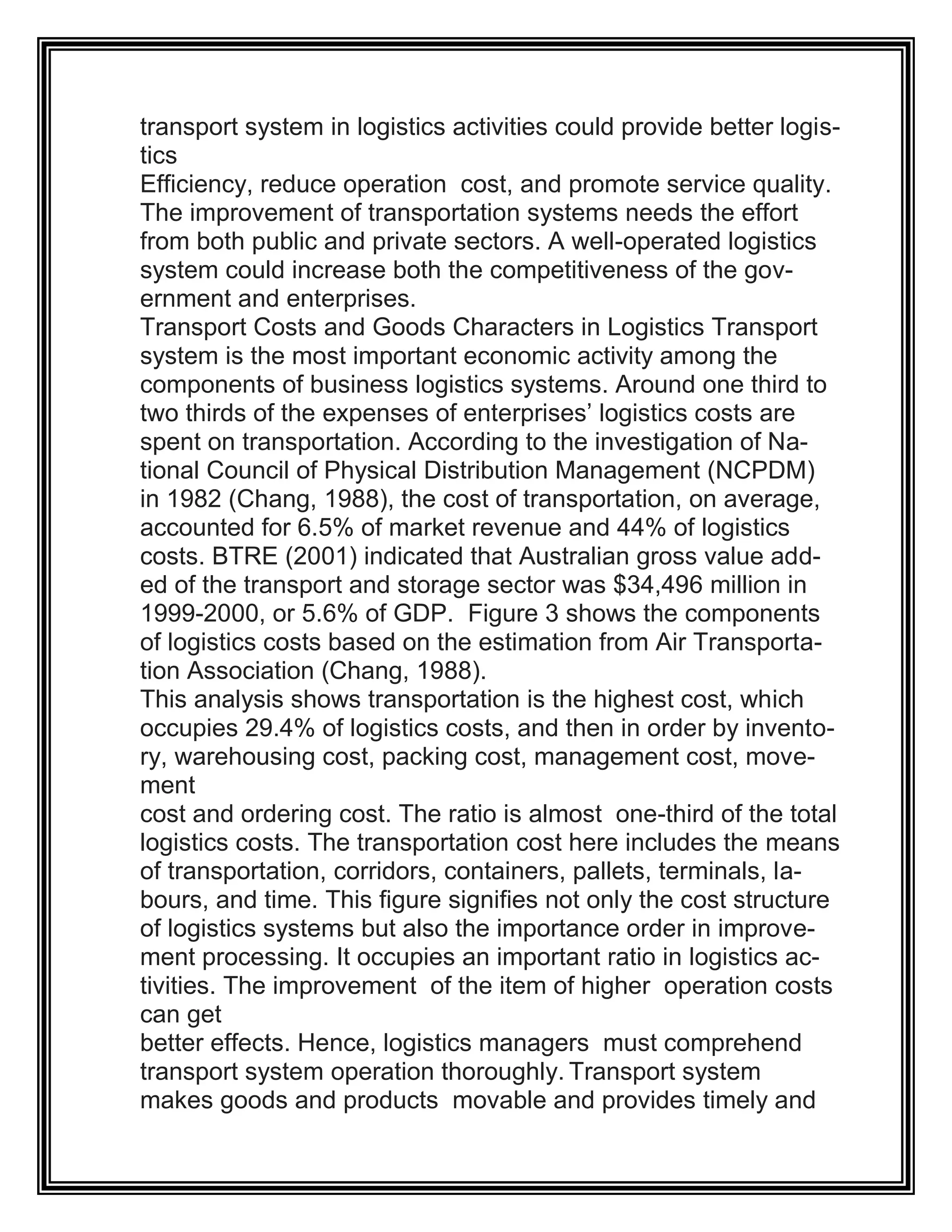 Logistics management 100 marks assignment | DOCX
