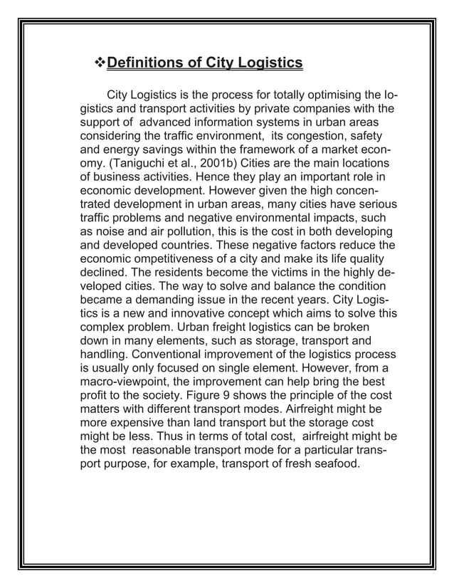 Logistics management 100 marks assignment | DOCX