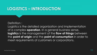 Logistics management 1 intro | PPT