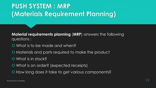 Logistics management 3 Production Management MRP | PDF
