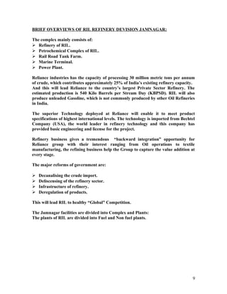 Logistics management analysis reliance industries limited jamnagar | DOC