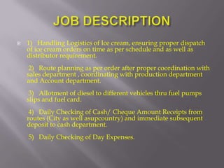 Logistics management in dairy products | PPTX