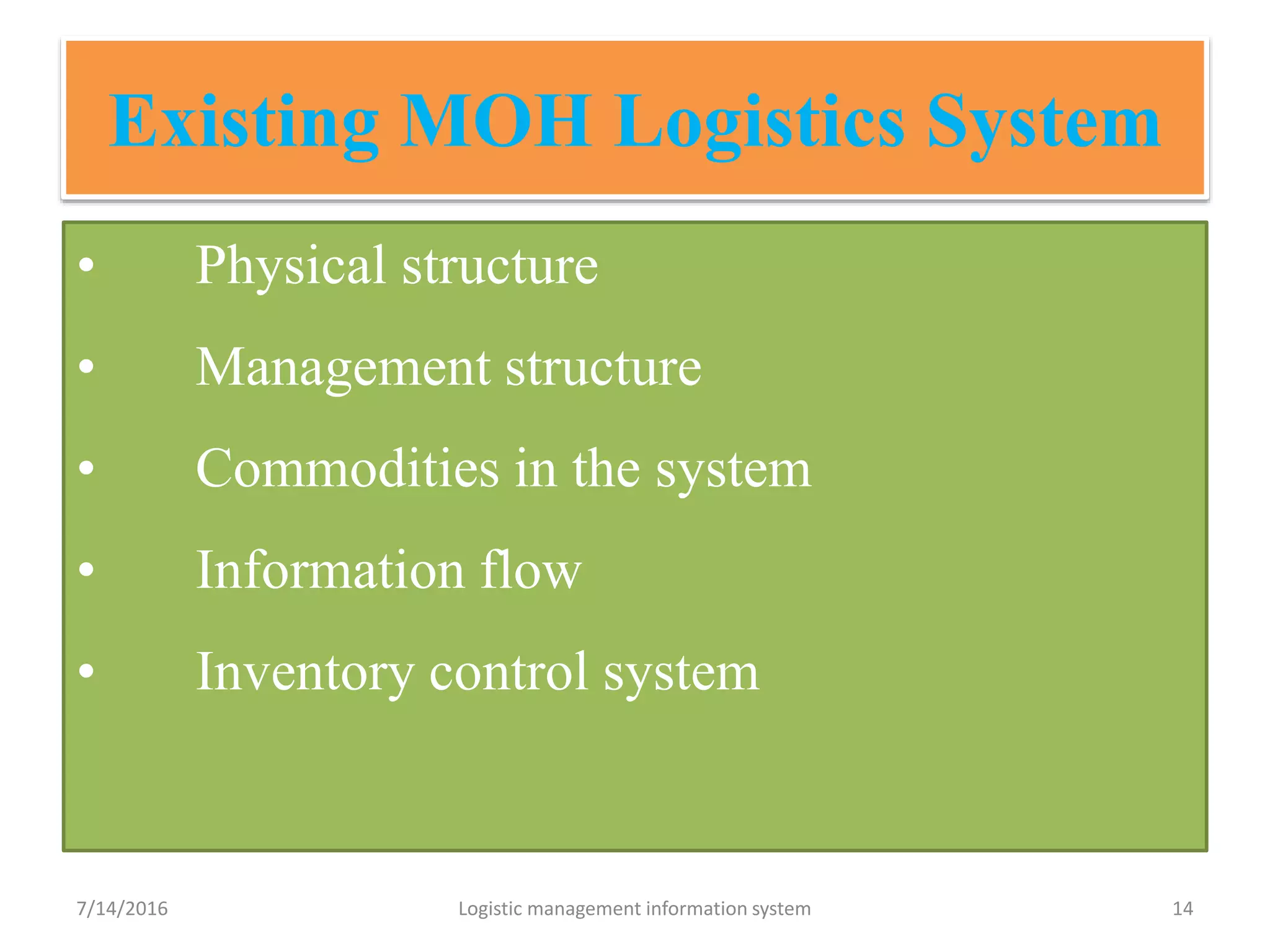 Logistics management information system(lmis) | PPTX