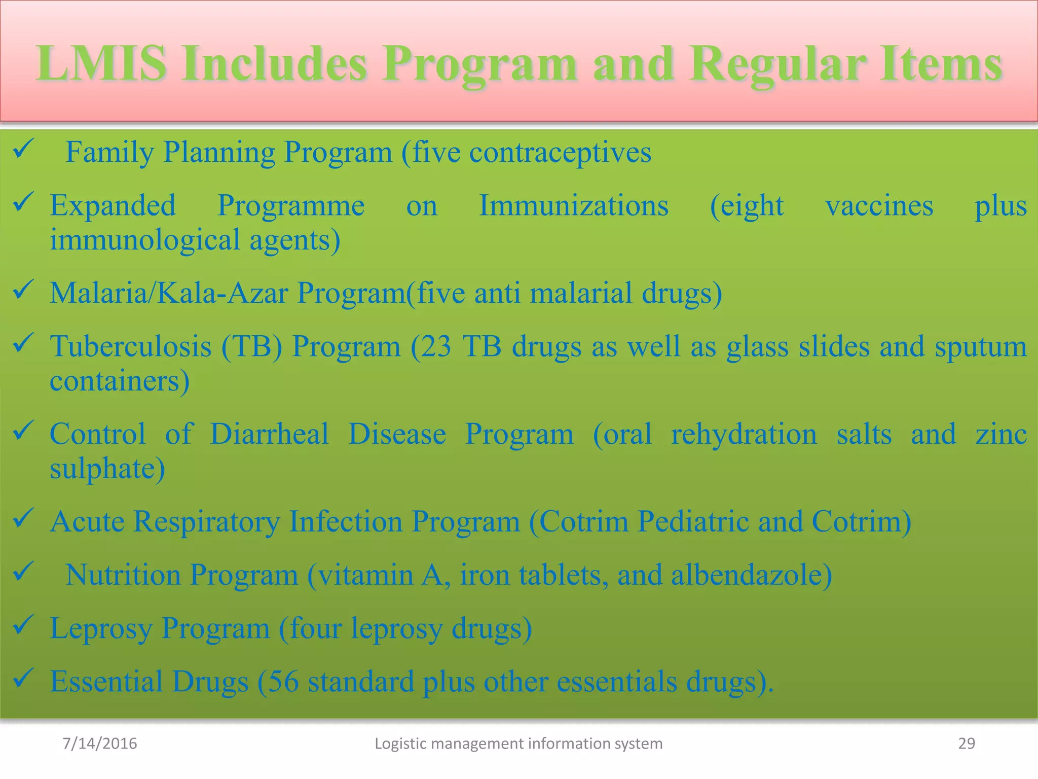 Logistics management information system(lmis) | PPTX