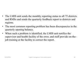 Logistics management information system(lmis) | PPTX