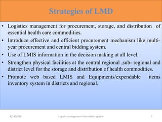 Logistics management information system(lmis) | PPTX