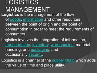 LOGISTICS MANAGEMENT IN HEALTHCARE.pptx