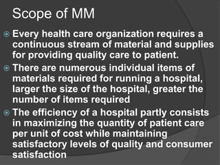 LOGISTICS (MATERIALS) MANAGEMENT IN HEALTHCARE | PPTX