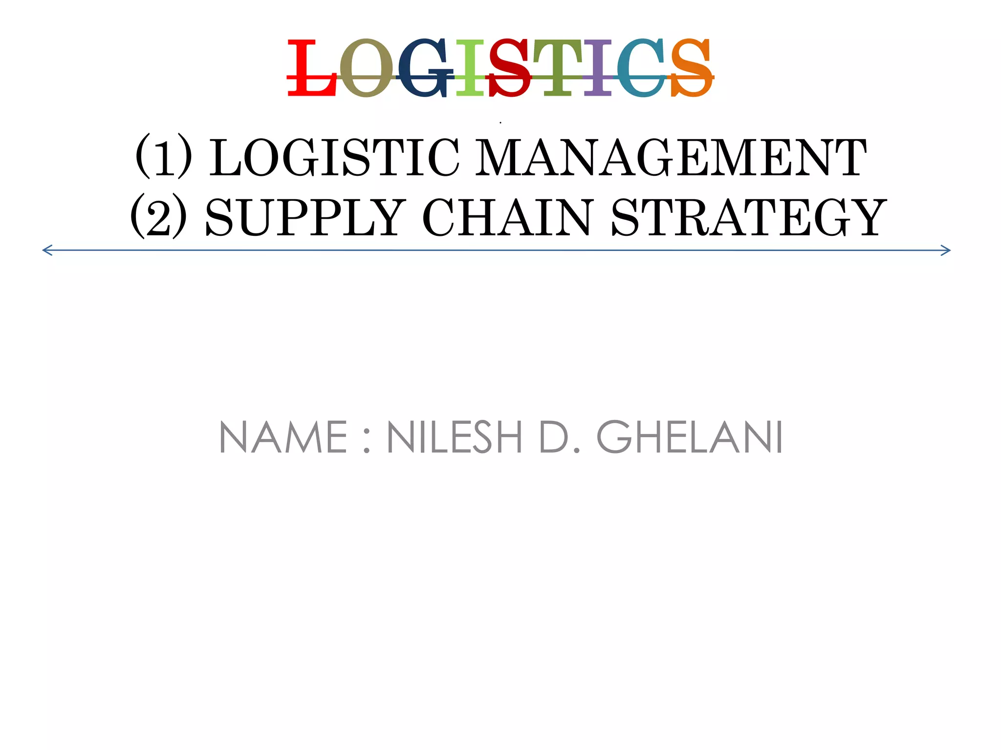 Logistics management & supply chain strategy | PDF