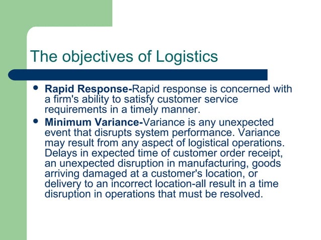 Logistics Management | PPT