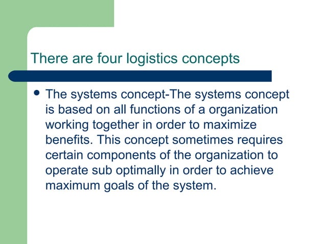 Logistics Management | PPT