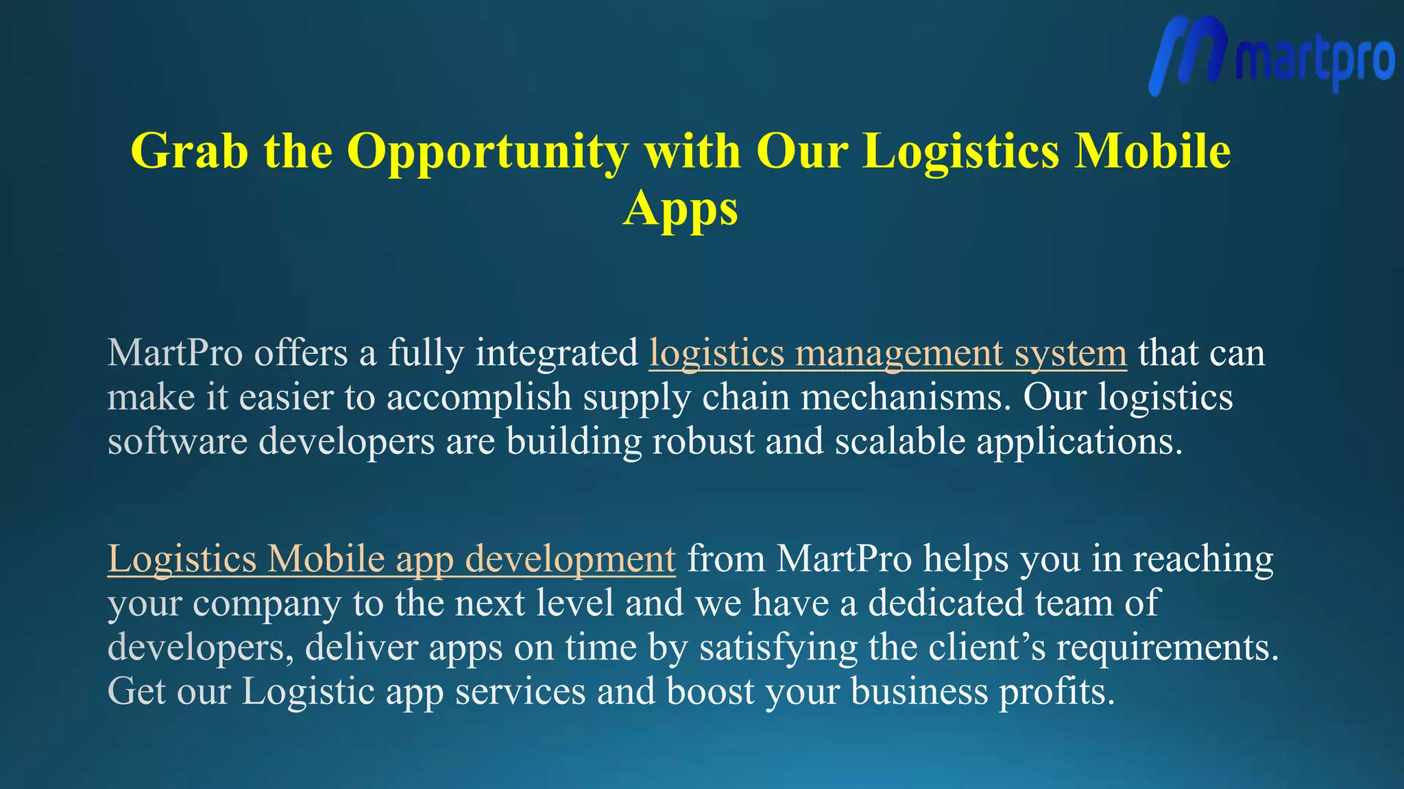 Logistics market place platform | PPTX | Computer Software and ...