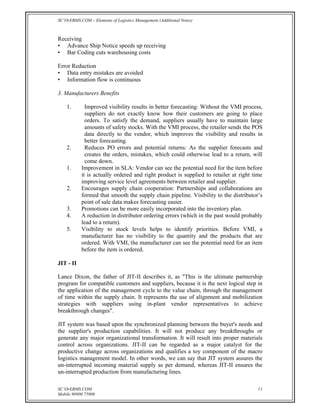 Logistics notes | PDF