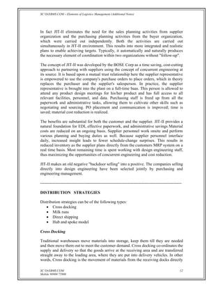 Logistics notes | PDF