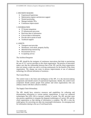 Logistics notes | PDF